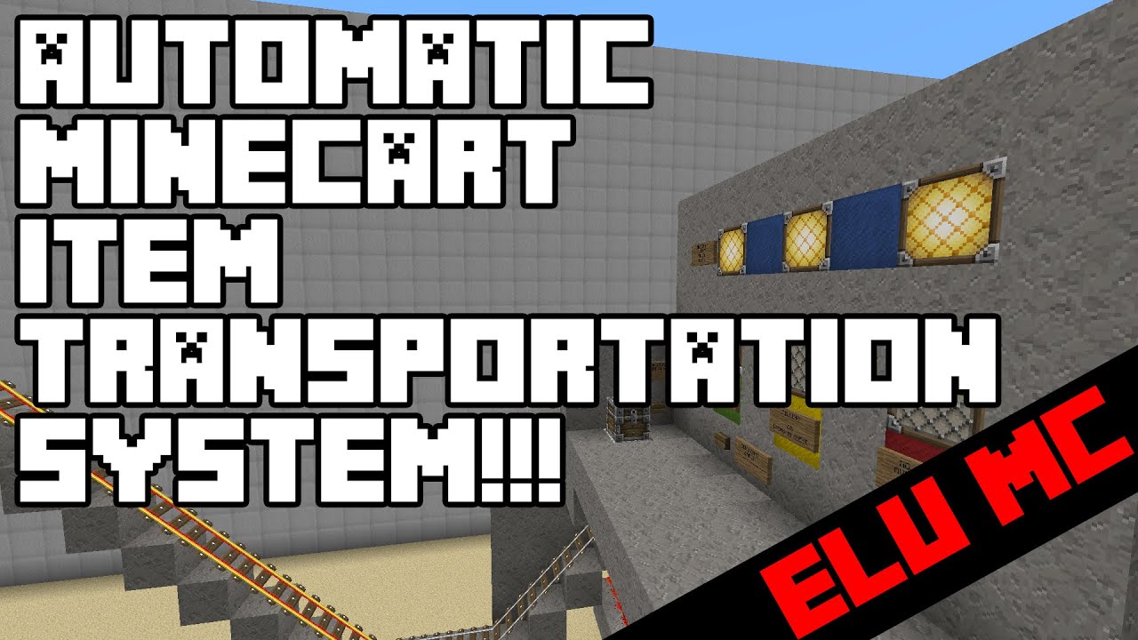 Automatic Minecart Item Transport - RED STONE CREATION - YouTube
