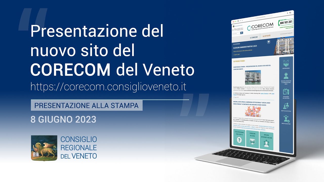 Presentazione del nuovo sito CORECOM, il Comitato regionale per le ...