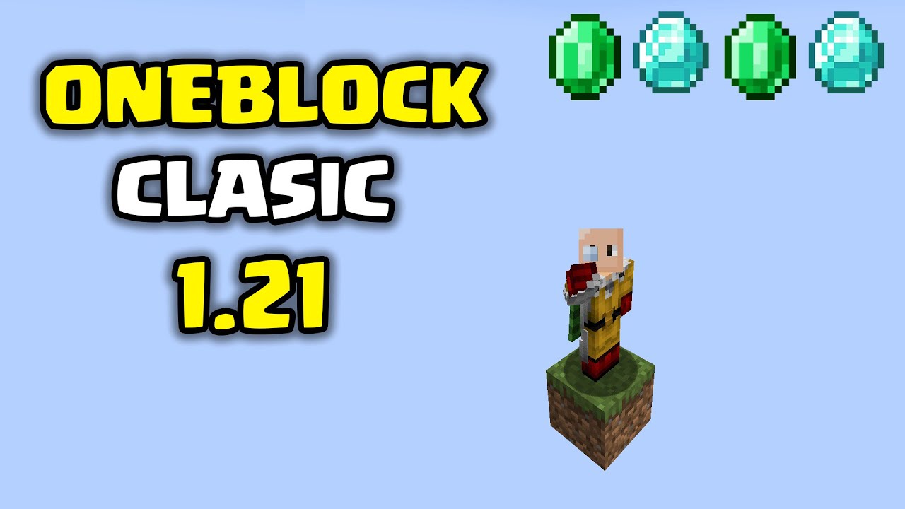 Como descargar OneBlock para la 1.21 👀 -EL MEJOR OneBlock- 🌏 - YouTube