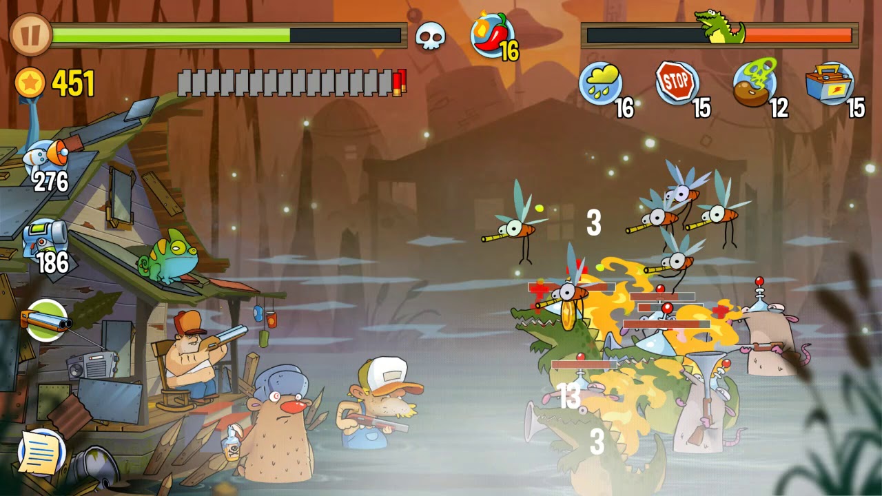 Swamp Attack - Hard Mode. Episode 8. Level 4 Gameplay Android ...