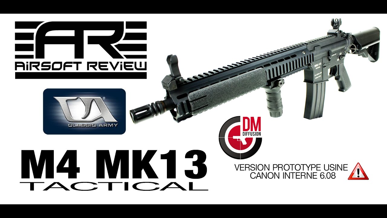 M4 MK-13 Full Metal Noir Classic Army AEG 1.1J DM DIFFUSION CA097M ...