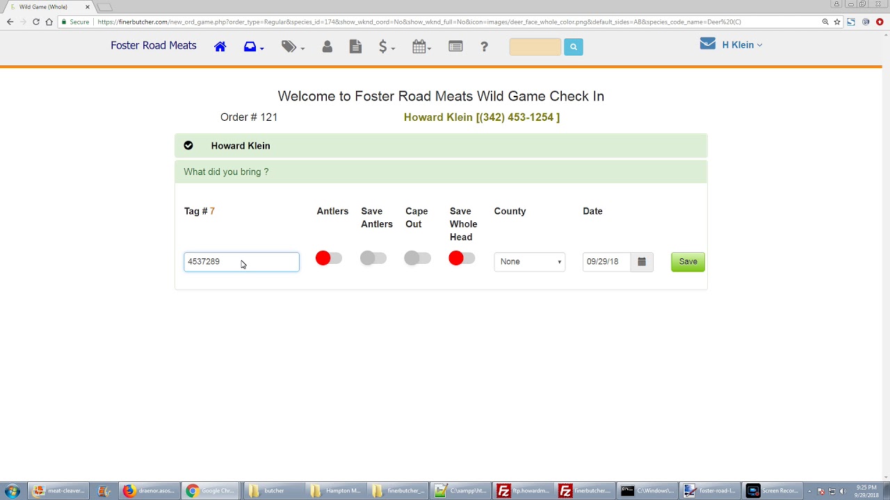 Wild Game Order for existing customer - YouTube