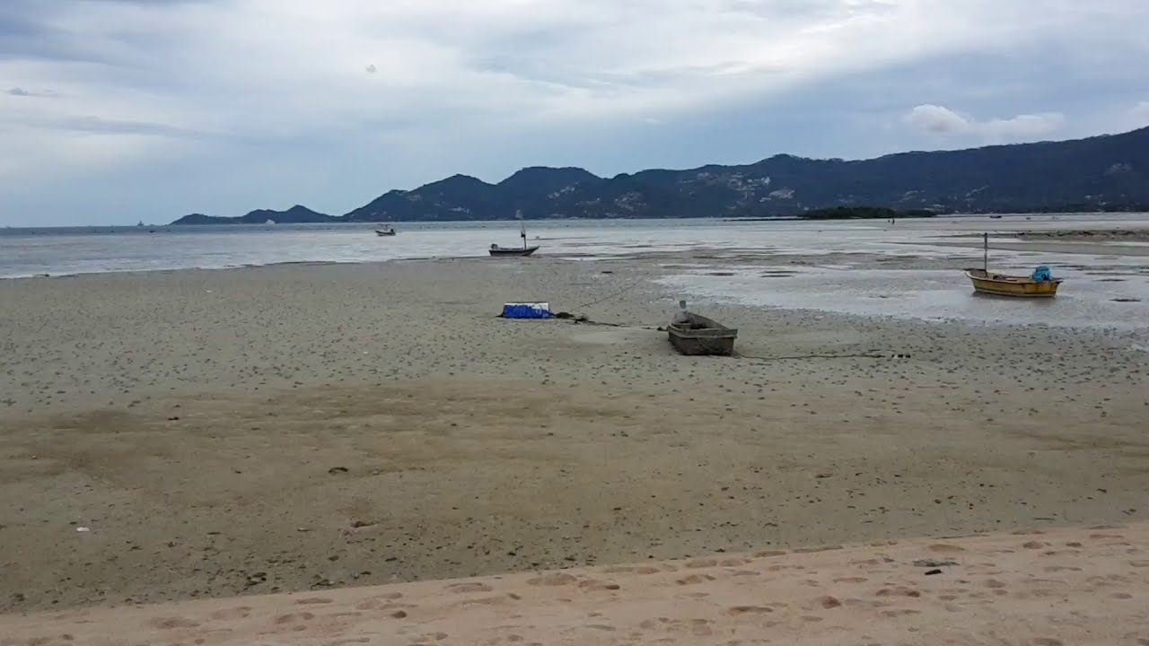 THE SEA WITHDRAWS CHAWENG BEACH LOW TIDE*Koh Samui*Bo Put low tide Koh ...