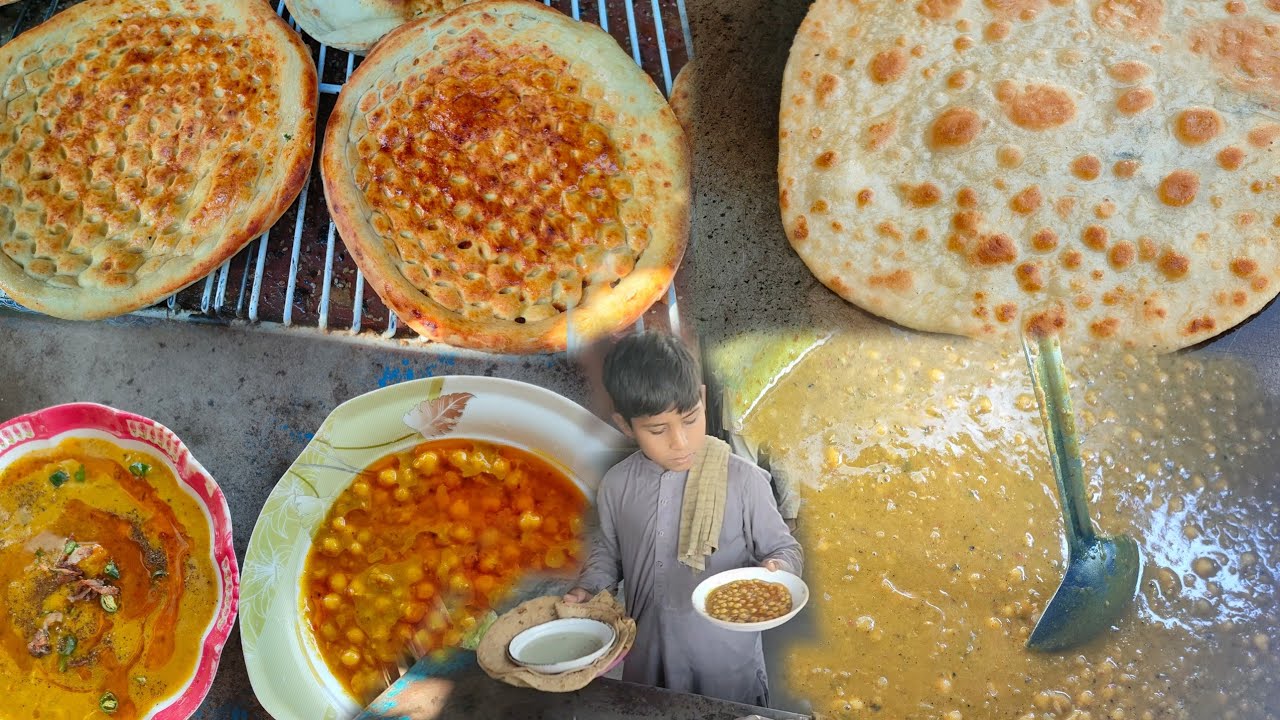 Best breakfast naan and chanay | paratha, Daleem - YouTube