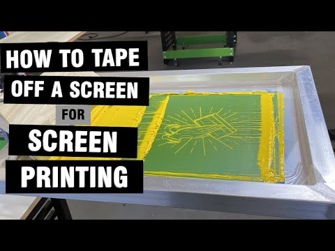 How to Tape Screens for Screen Printing - YouTube