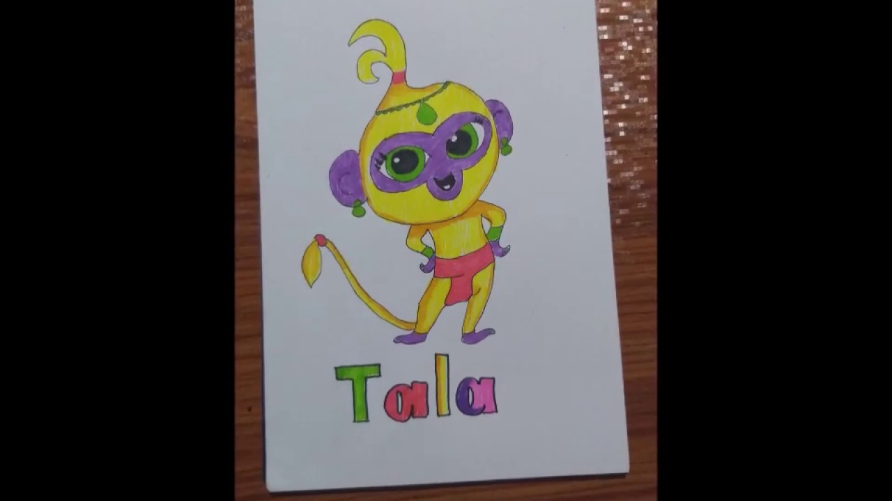 How to draw Tala Shimmer cartoon character || TALA - YouTube
