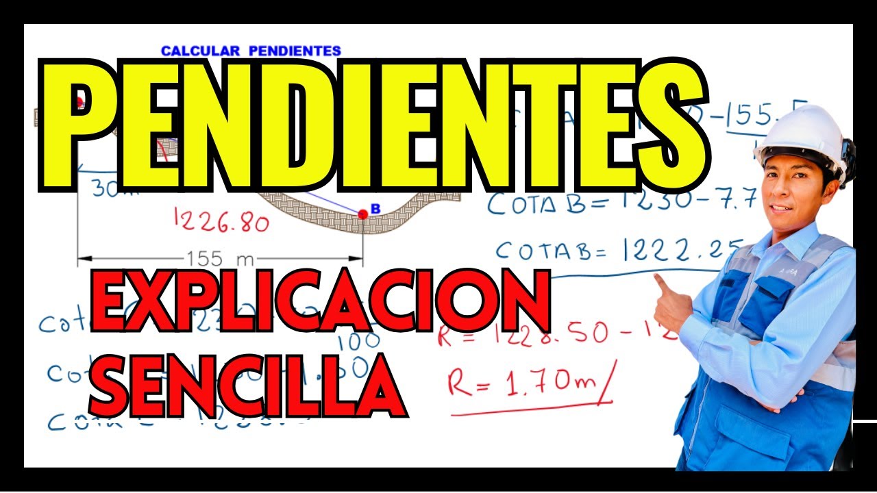 COMO CALCULAR PENDIENTES Y HALLAR COTAS A PARTIR DE UNA PENDIENTE ...