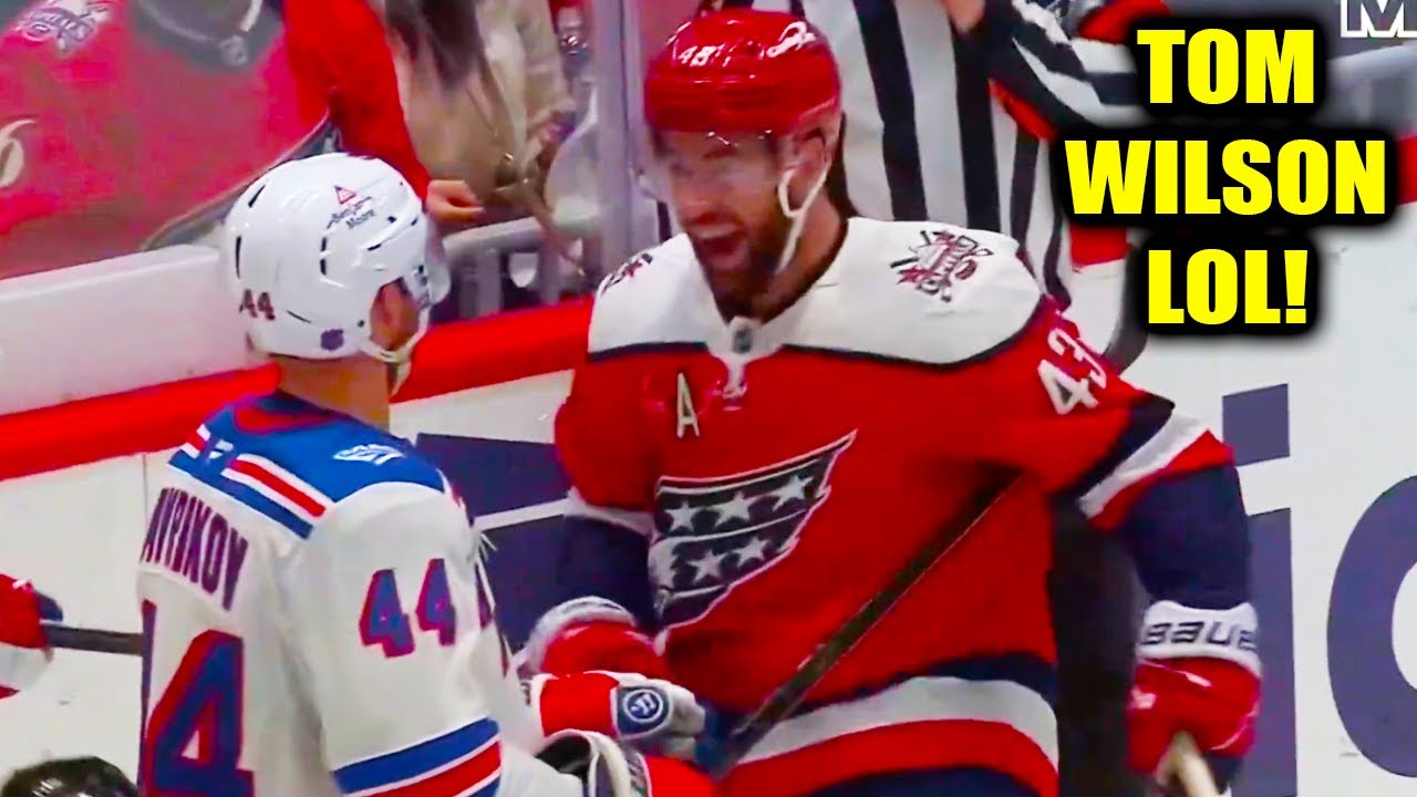 Tom Wilson Laughs at Vladislav Gavrikov During Fight | New York Rangers ...