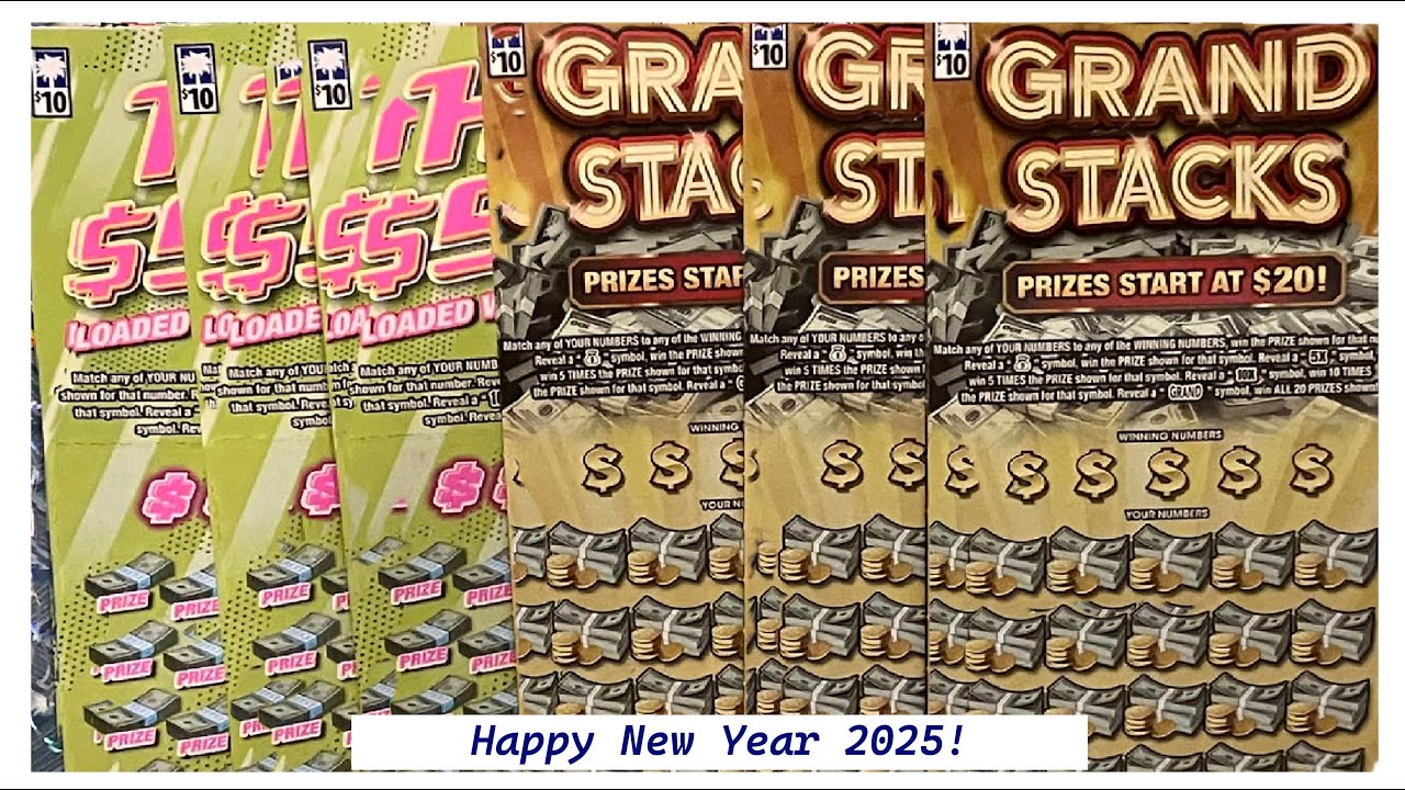 SC New Years 2025 🎉🎊🥳$10 Grand Stacks & Hit 500 Scratch Off Lottery ...