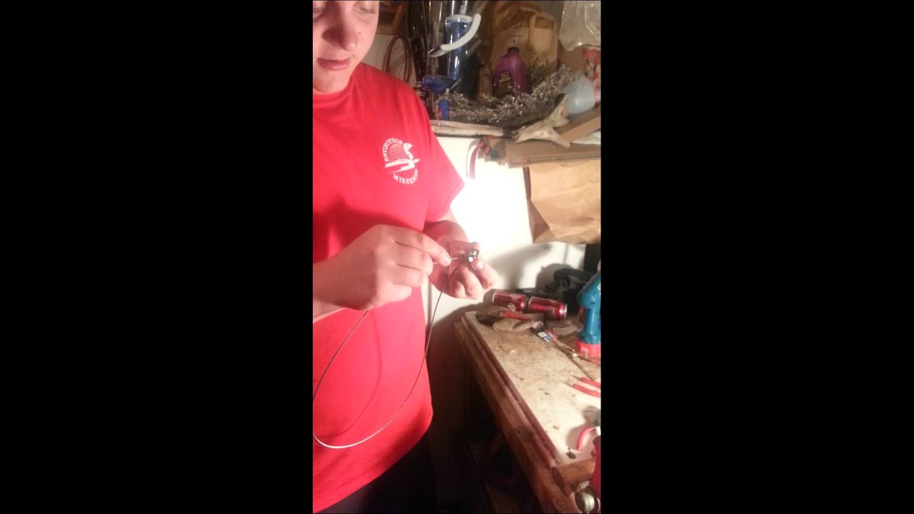 Making washer lock snares - YouTube