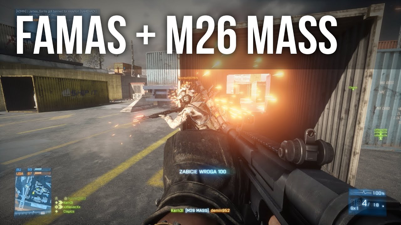Battlefield 3 Multi #3 FAMAS + M26 MASS - YouTube