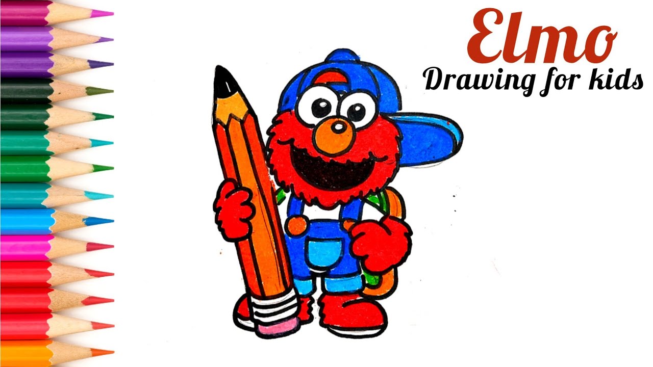 How to draw Elmo easy #art #drawing #cartoon #cartoondrawing #elmo ...