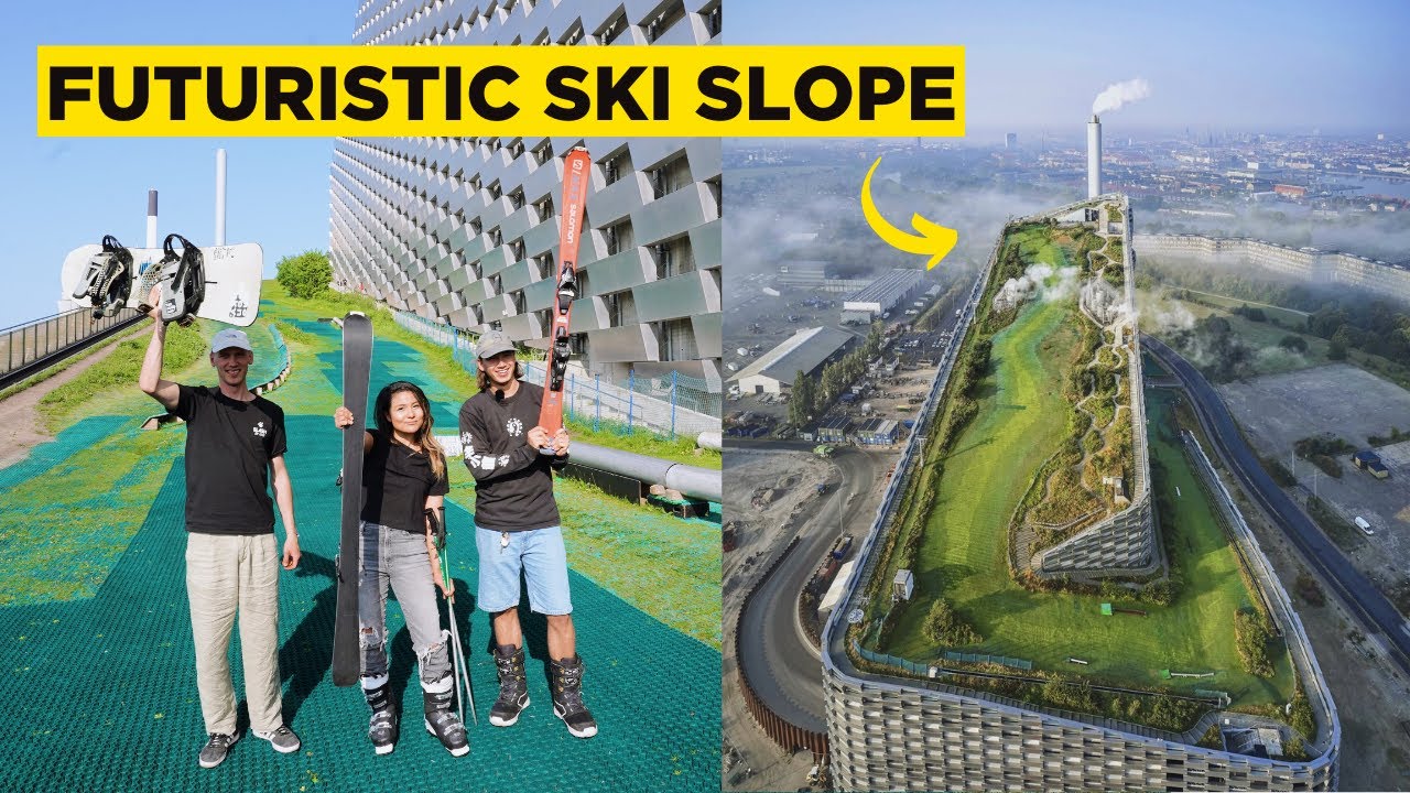 Skiing On Denmark’s Futuristic Ski Slope on a Power Plant - YouTube