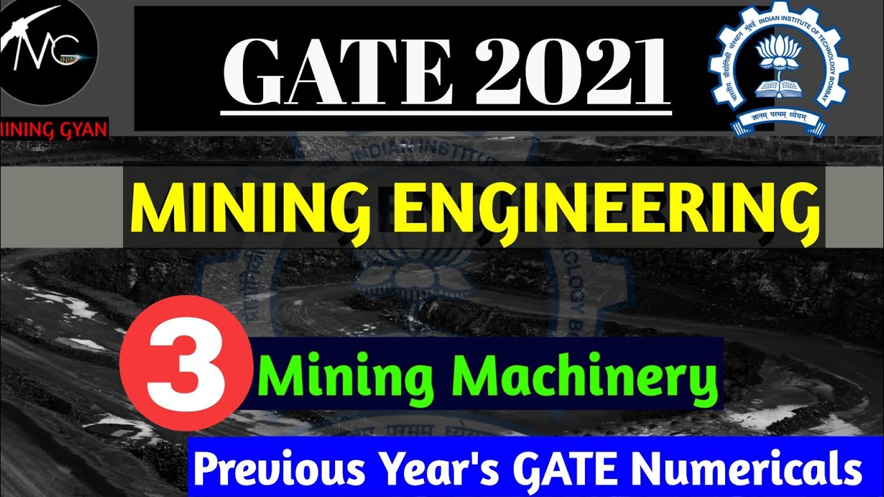 Mining Engineering Gate Numerical Problem Solution Part -3||MINING ...