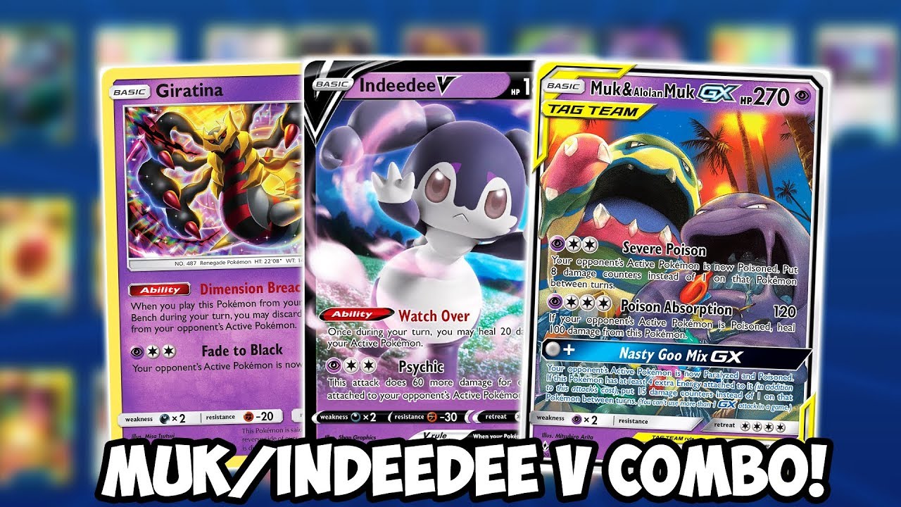 Muk/Alolan Muk w/Indeedee V Deck! Heal & Hit Hard Combo! Sword & Shield ...
