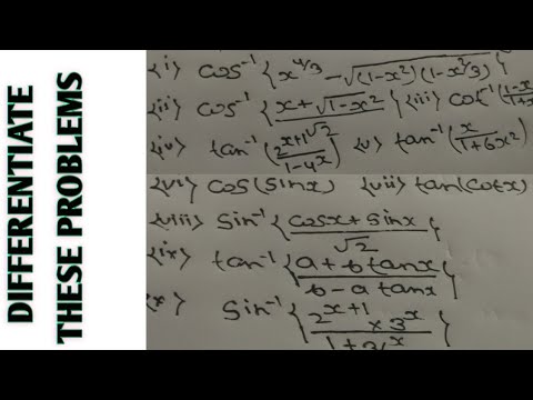 Differentiation By Using Trigonometrical Substitution (Differentiation ...
