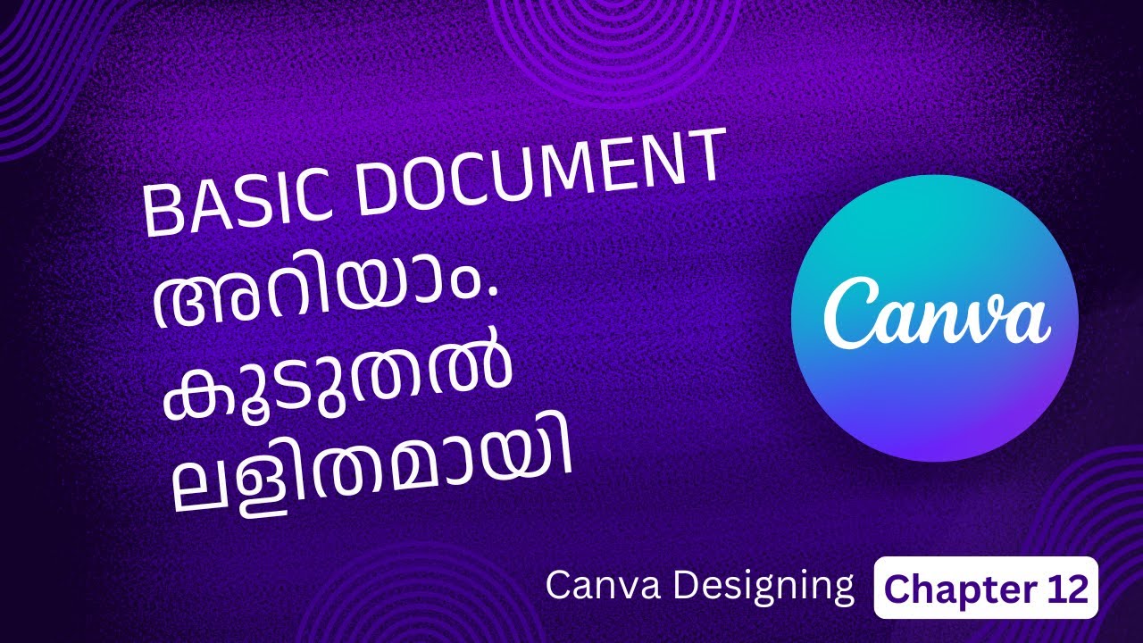 Chapter 12 - Basic Document Design | Canva Malayalam Class | Trazi Digital Academy - YouTube