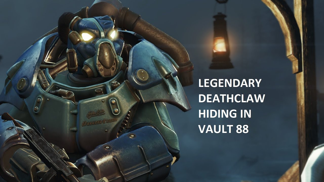 Fallout 4 - Legendary Deathclaw Hiding In Vault 88 - YouTube