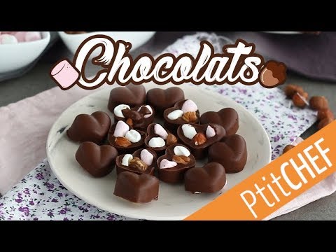 Recette de chocolats aux marshmallows et noisettes - Ptitchef.com - YouTube