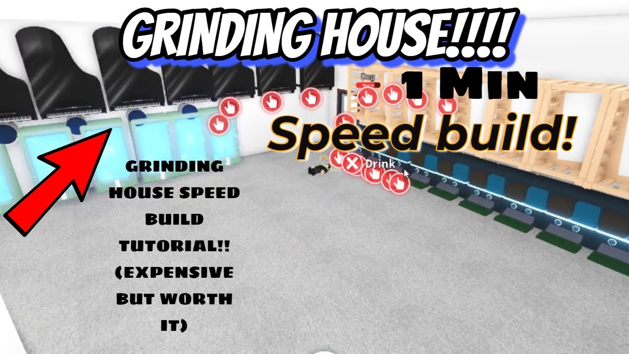 GRINDING HOUSE SPEED BUILD!! ADOPT ME! - YouTube