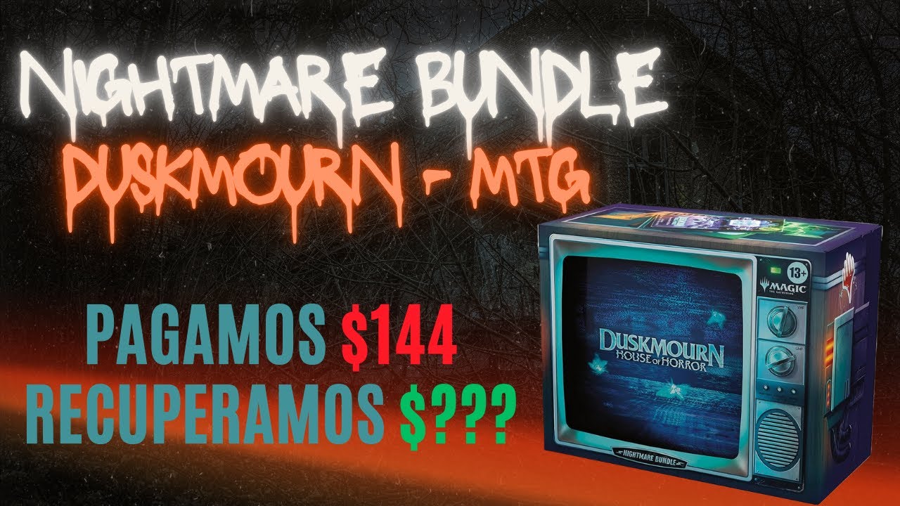 Buscando al menos 75$ en un Nightmare Bundle Duskmourn MTG Unboxing ...