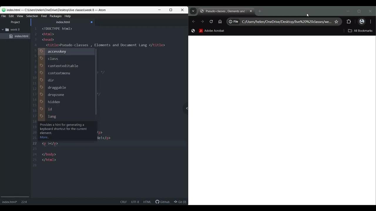 WebDev01-24B Week 8 Live Class - YouTube