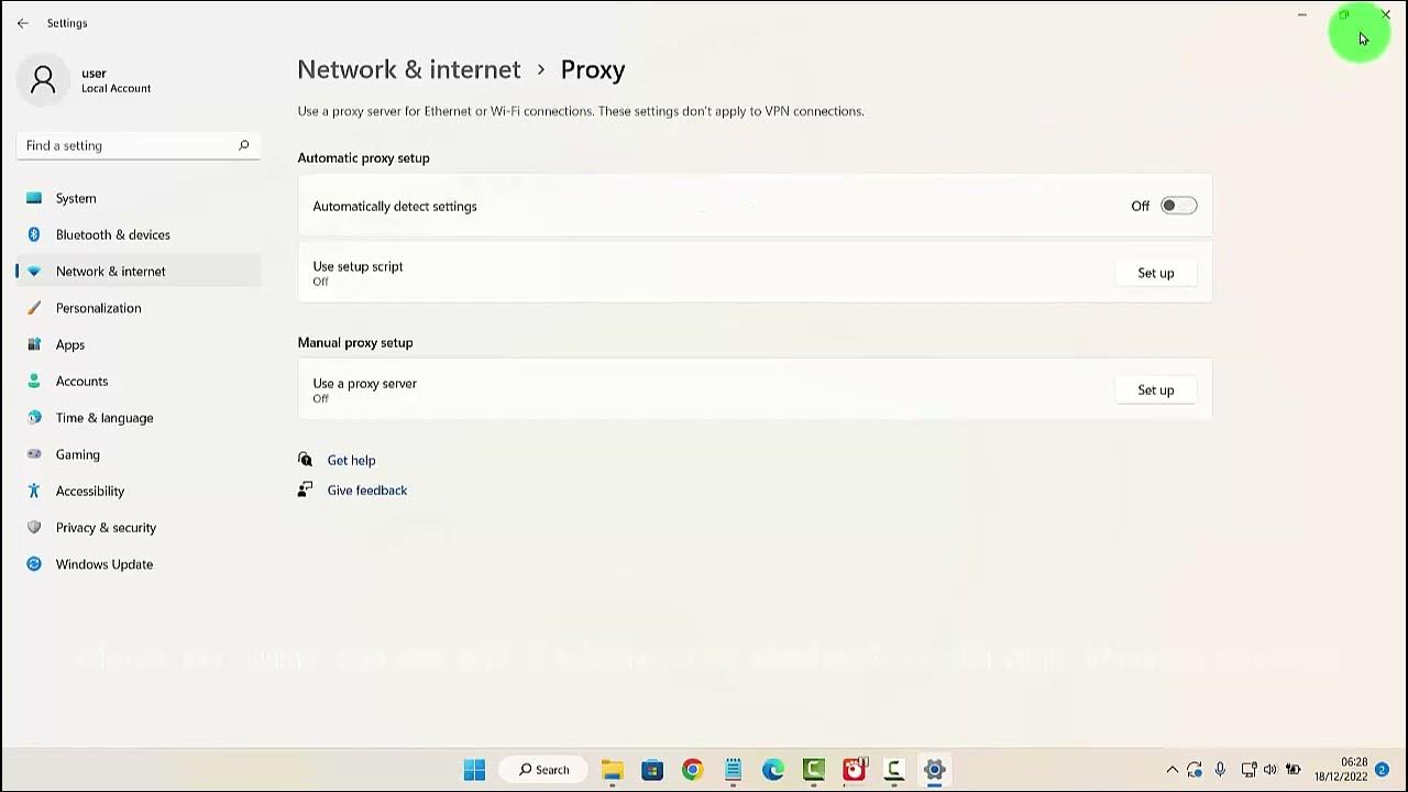 Windows 11 Home : How to turn on or off Automatic detect settings Proxy ...
