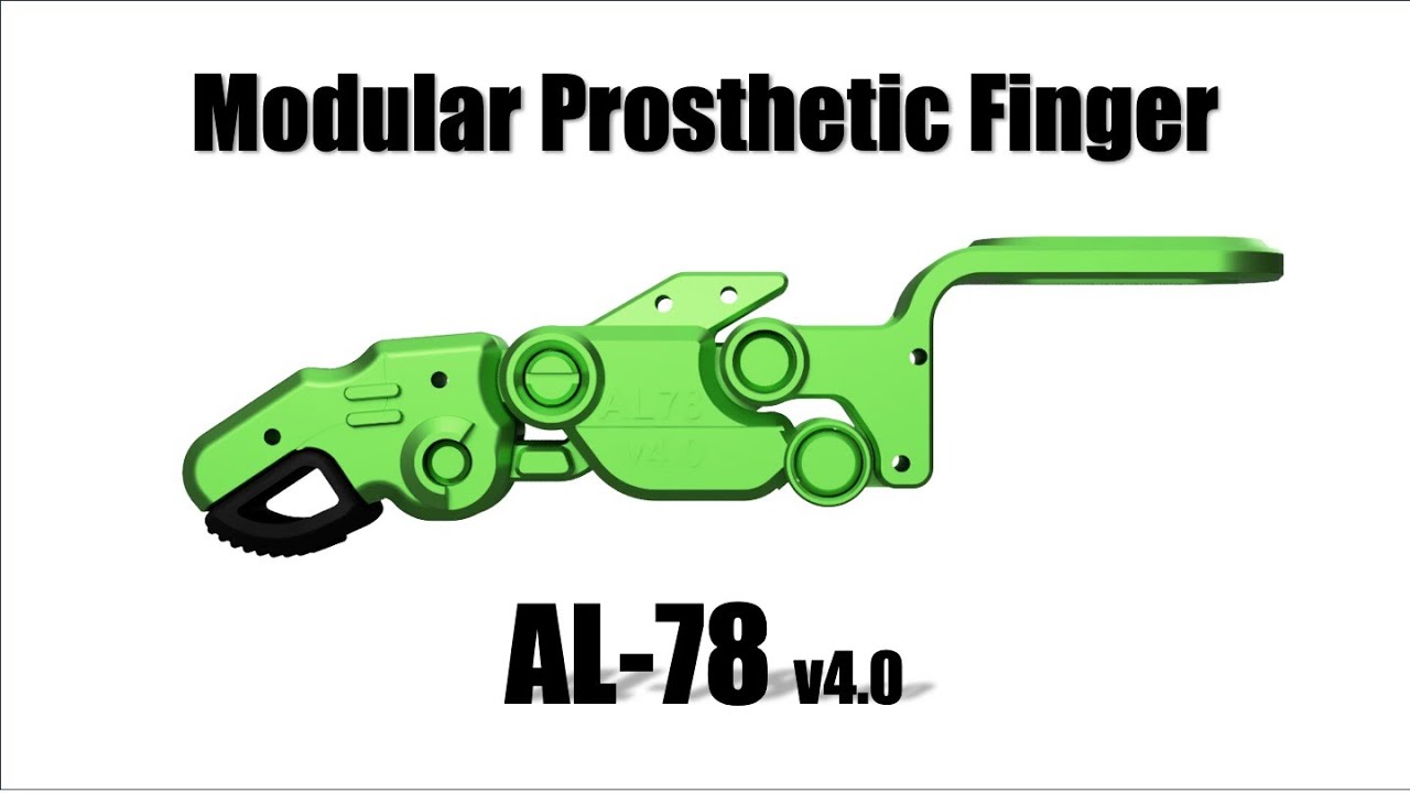Modular 3D printed prosthetic hand updates! AL78 v4.0 - YouTube