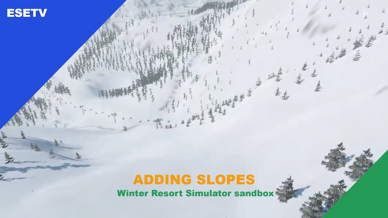 Adding slopes, Winter Resort Simulator sandbox part 3 - YouTube
