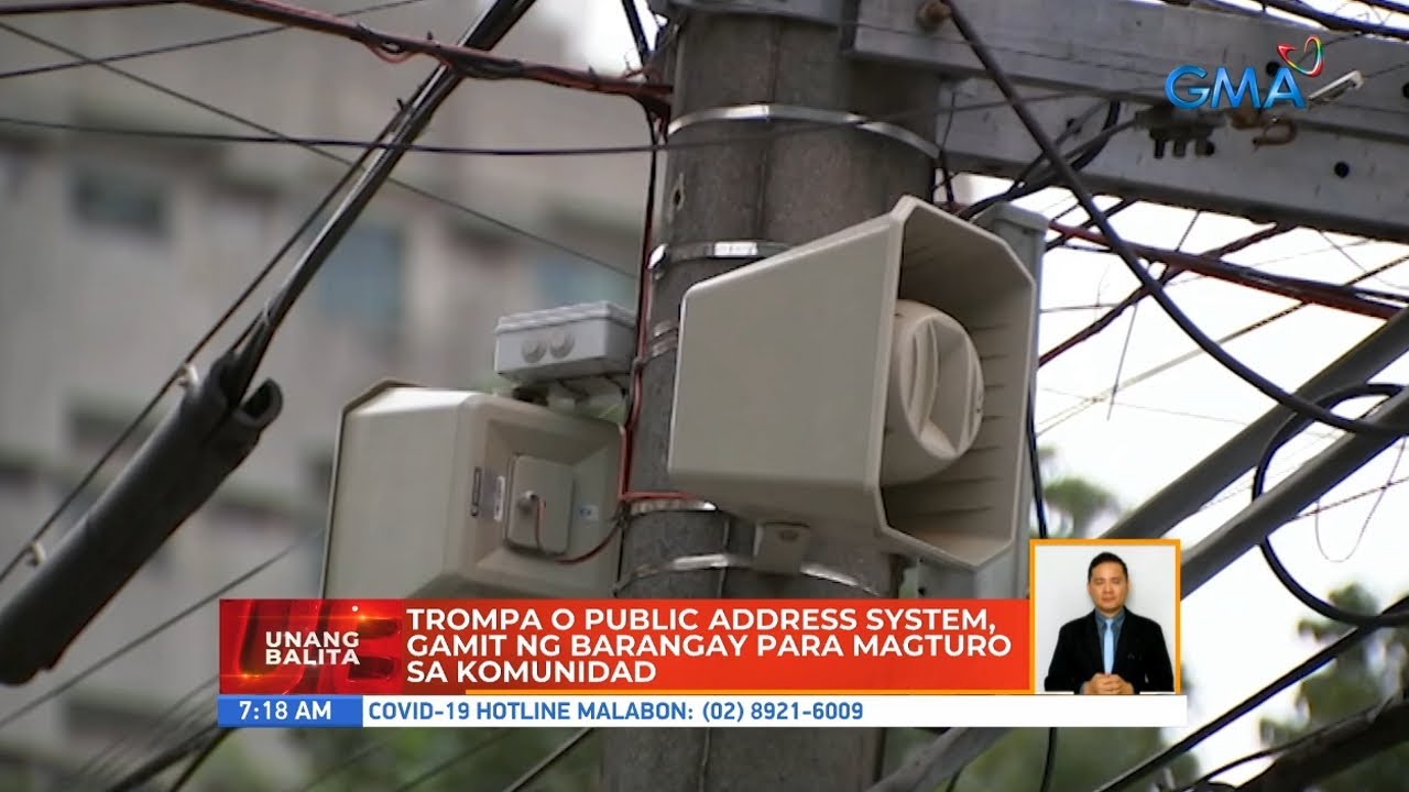 Trompa o public address system gamit ng barangay para magturo sa ...