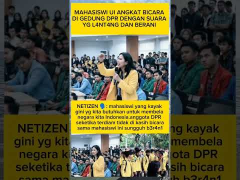 tamparan keras untuk anggota DPR dari Mahasiswi UI#anggotadprri #mahasiswa #pejabat