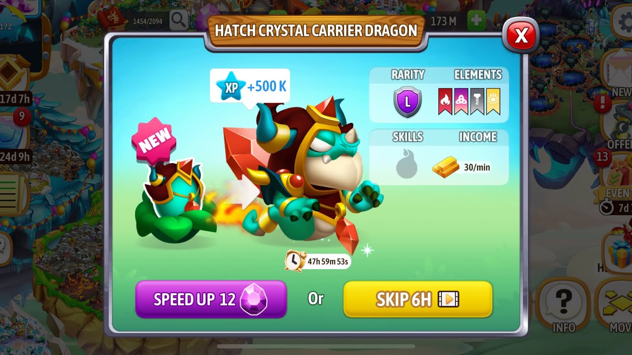 Crystal carrier Dragon adorned with powerful crystals, optimizing their ...