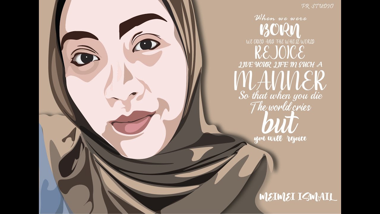Memei Timelapse Vector Drawing On Adobe Illustrator Youtube