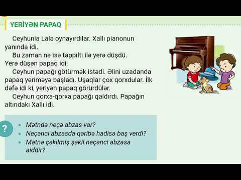 Yeriyen Papaq (1 sinif ) #ders #ederslik #1sinif #derslik #edebiyat