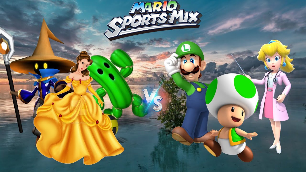 Mario Sports Mix - Dodgeball (3 Players, Expert CPU) Exhibition Match ...