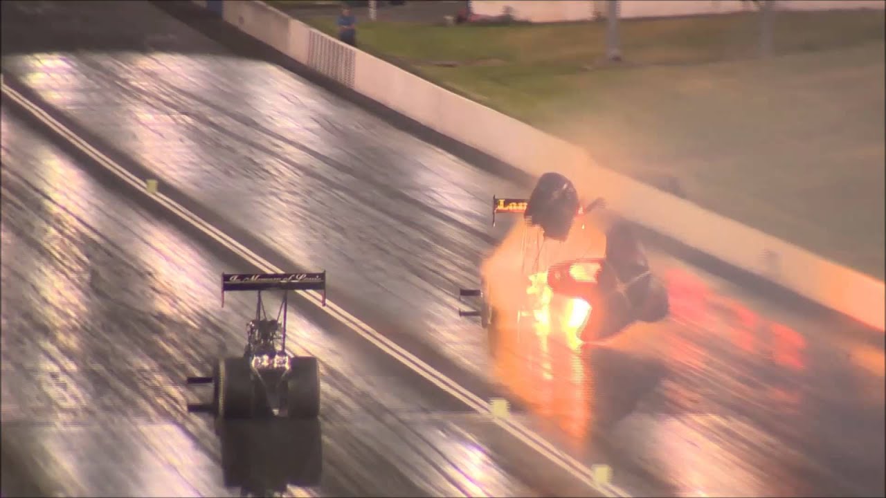 ANDRA Drag Racing - Phil Lamattina Top Fuel Explosion - YouTube