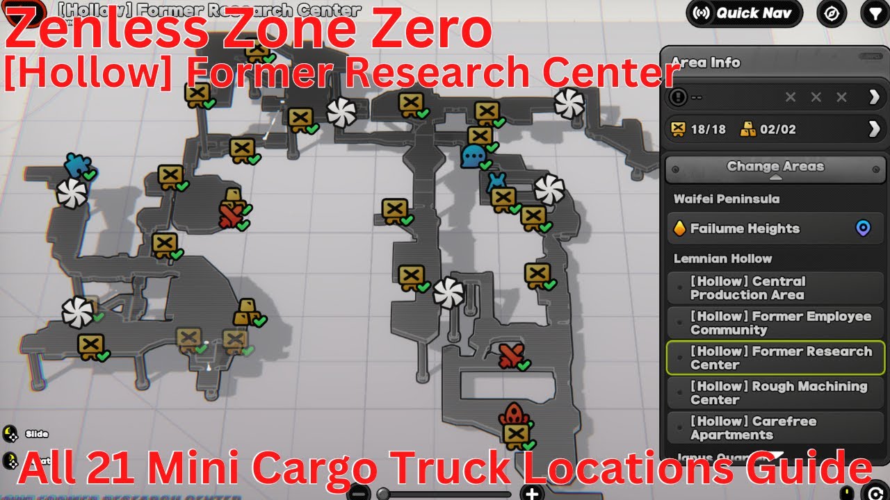 [Hollow] Former Research Center All 21 Mini Cargo Trucks Locations ...
