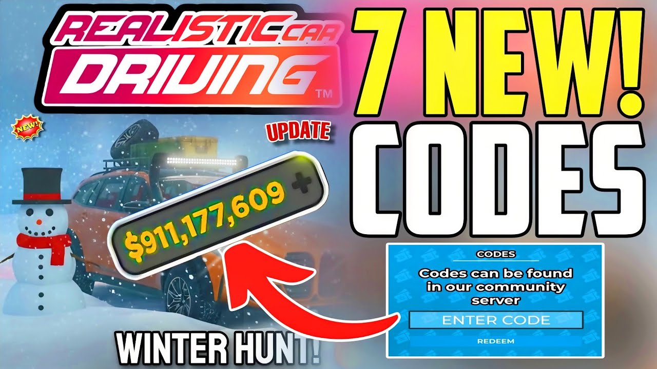 ⚠️BLACK FRIDAY!🔥[CODE]⚠️ REALISTIC CAR DRIVING ROBLOX CODES 2025 ...