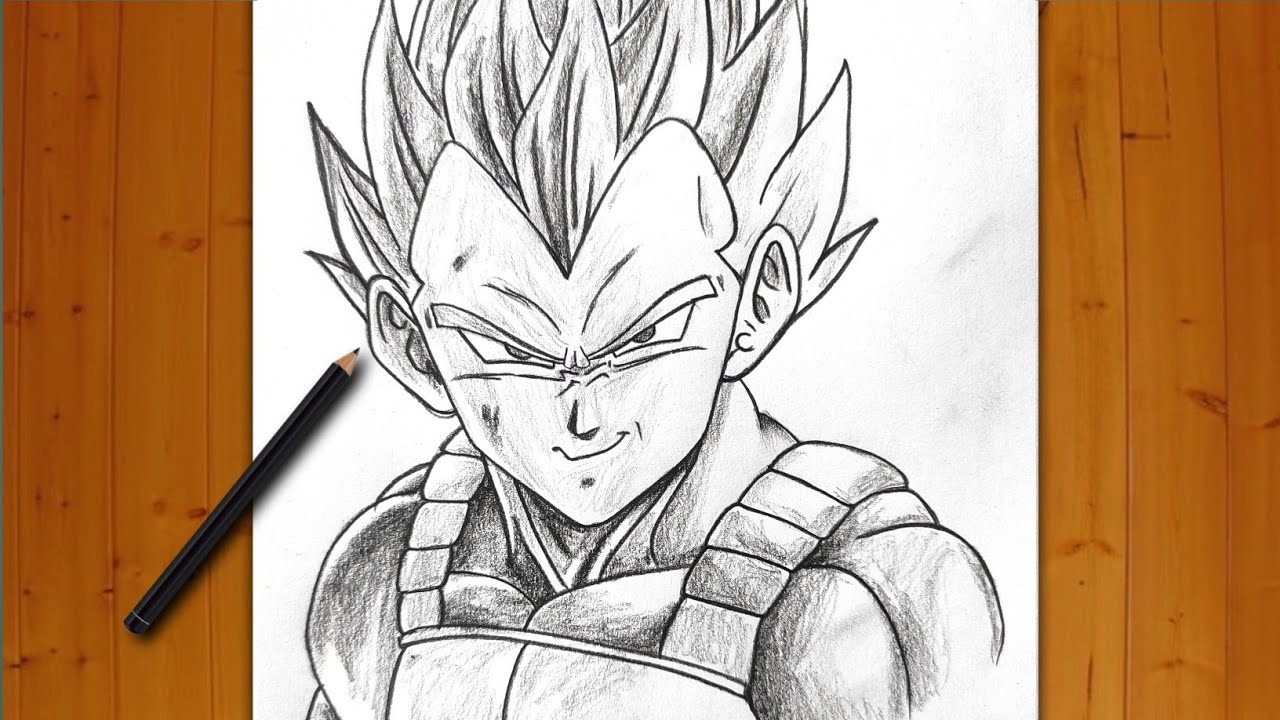How to draw Vegeta || easy step by step drawing tutorial || Vegeta drawing - YouTube