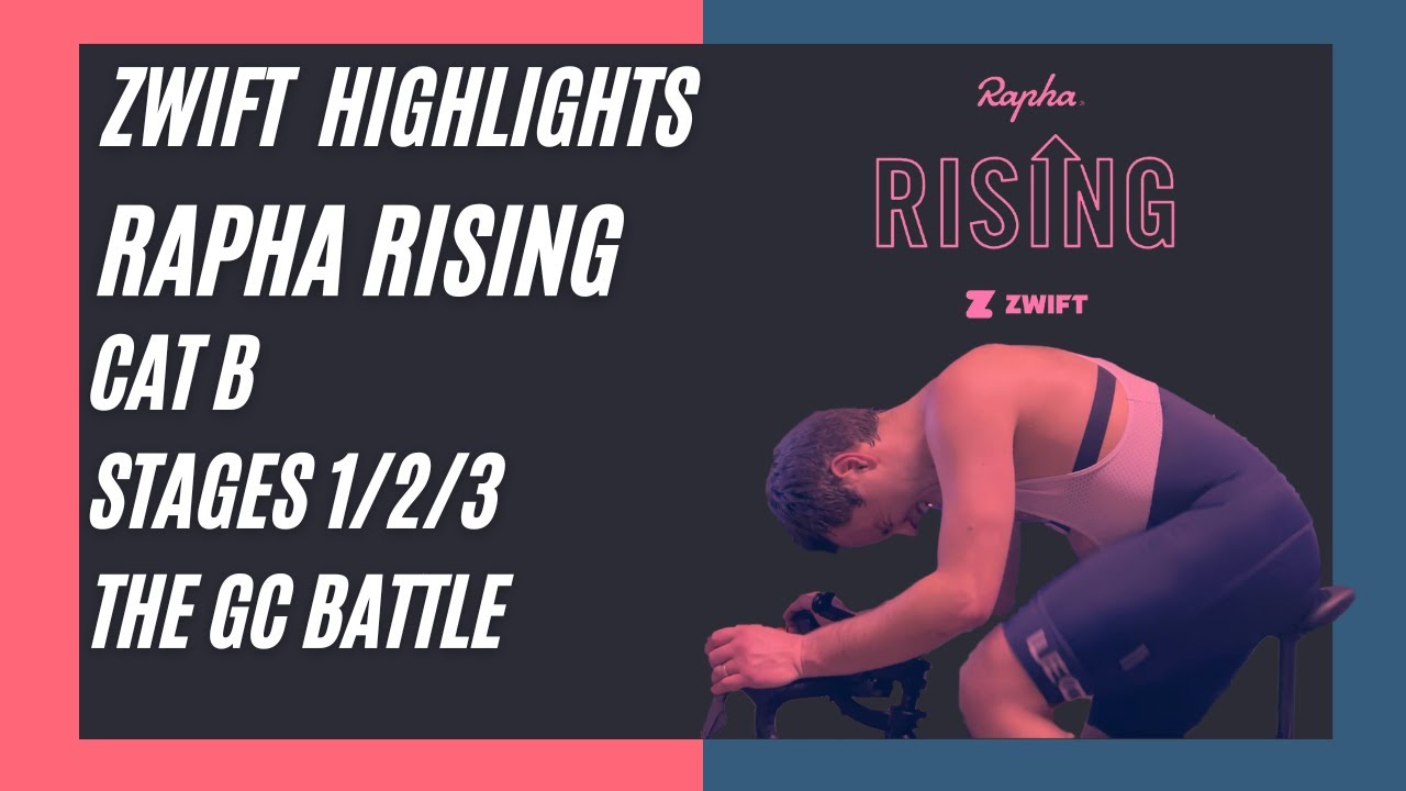 All Stage Highlights // Rapha Rising 2023 // Cat B // Zwift - YouTube