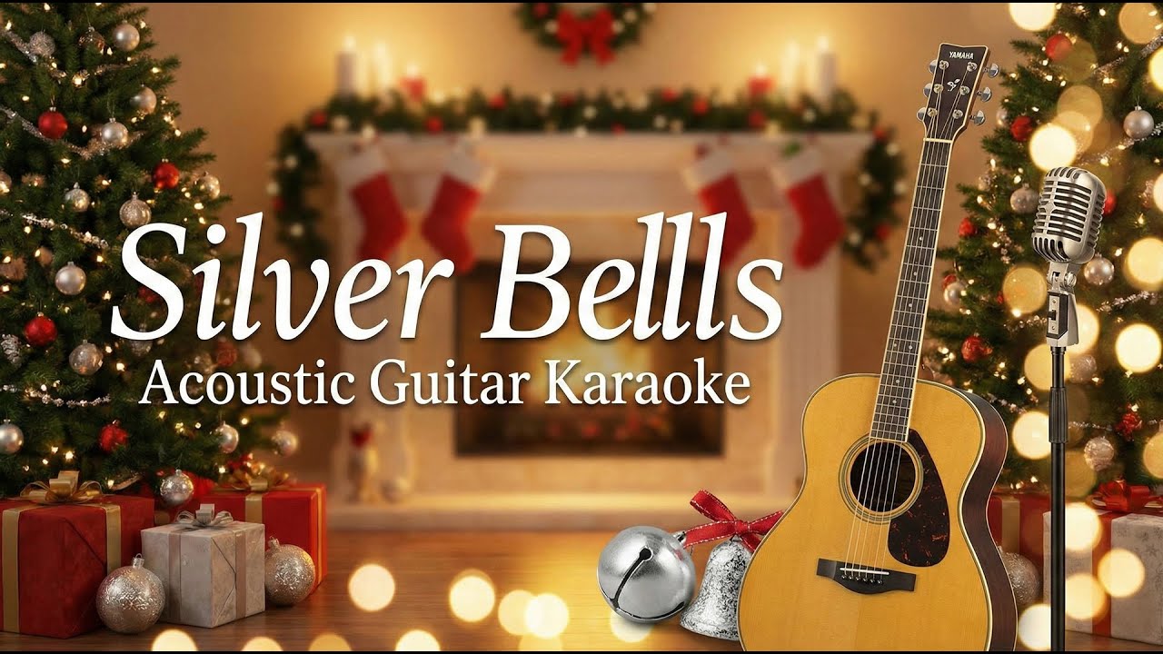 Silver Bells | Acoustic Guitar Karaoke (Christmas Carol) | Backing ...