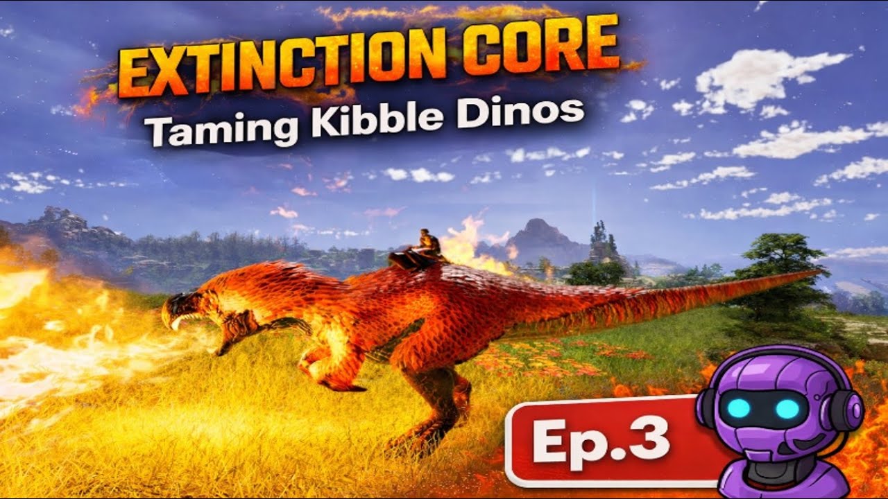 Extinction Core Ep 3 – Taming Kibble Dinos | ARK Astraeos - YouTube