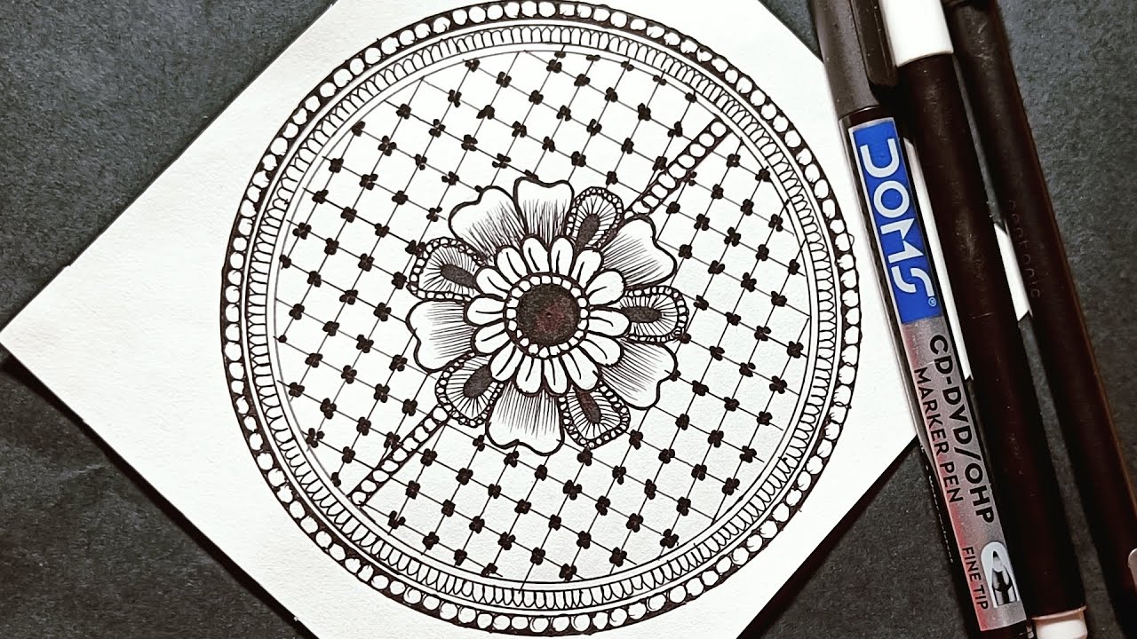 Circle Mandala art step by step | Easy design for beginners| Artist ...