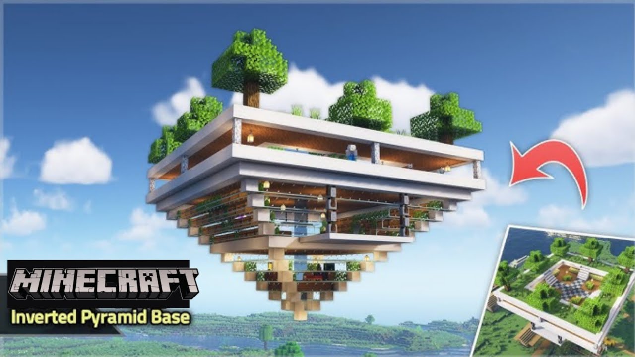 Minecraft :: Build an Inverted Pyramid Survival Base/PlayFlix 30/ - YouTube