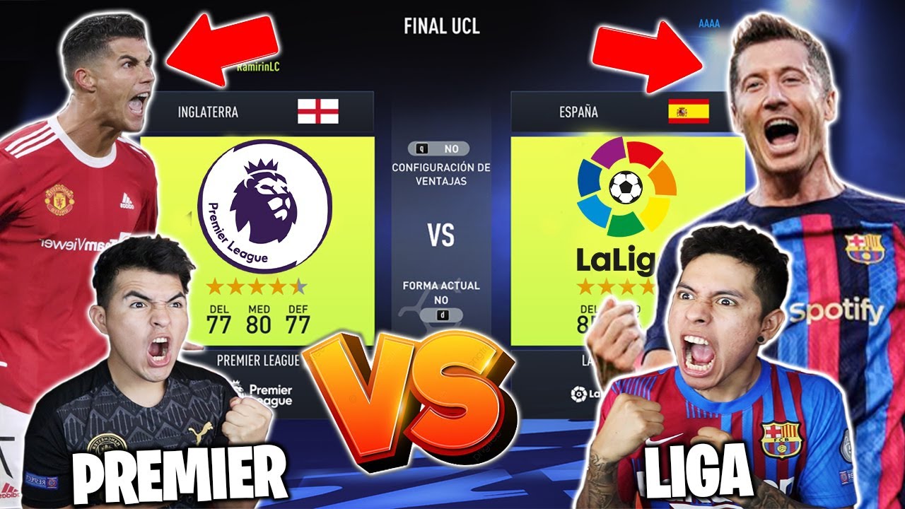LA FINAL mas ÉPICA DE CHAMPIONS *Premier League vs Liga*😱¡PARTIDO ...