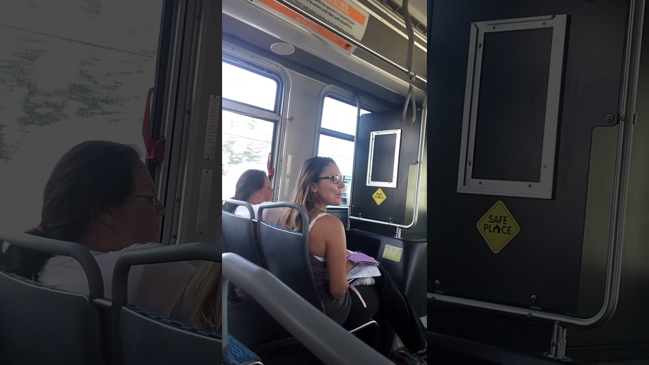 Crazy lady going off on bus - YouTube