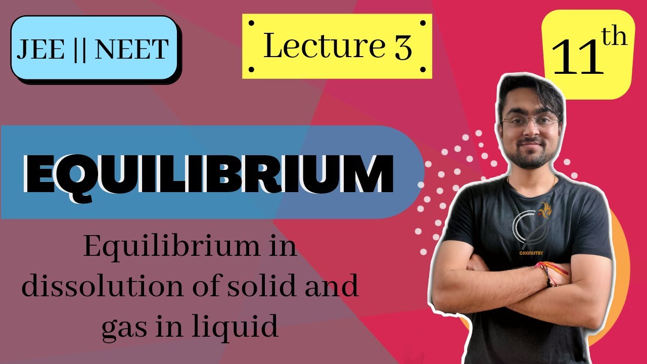 Class 11 | Chapter 7 | EQUILIBRIUM | Equilibrium in Dissolution of ...