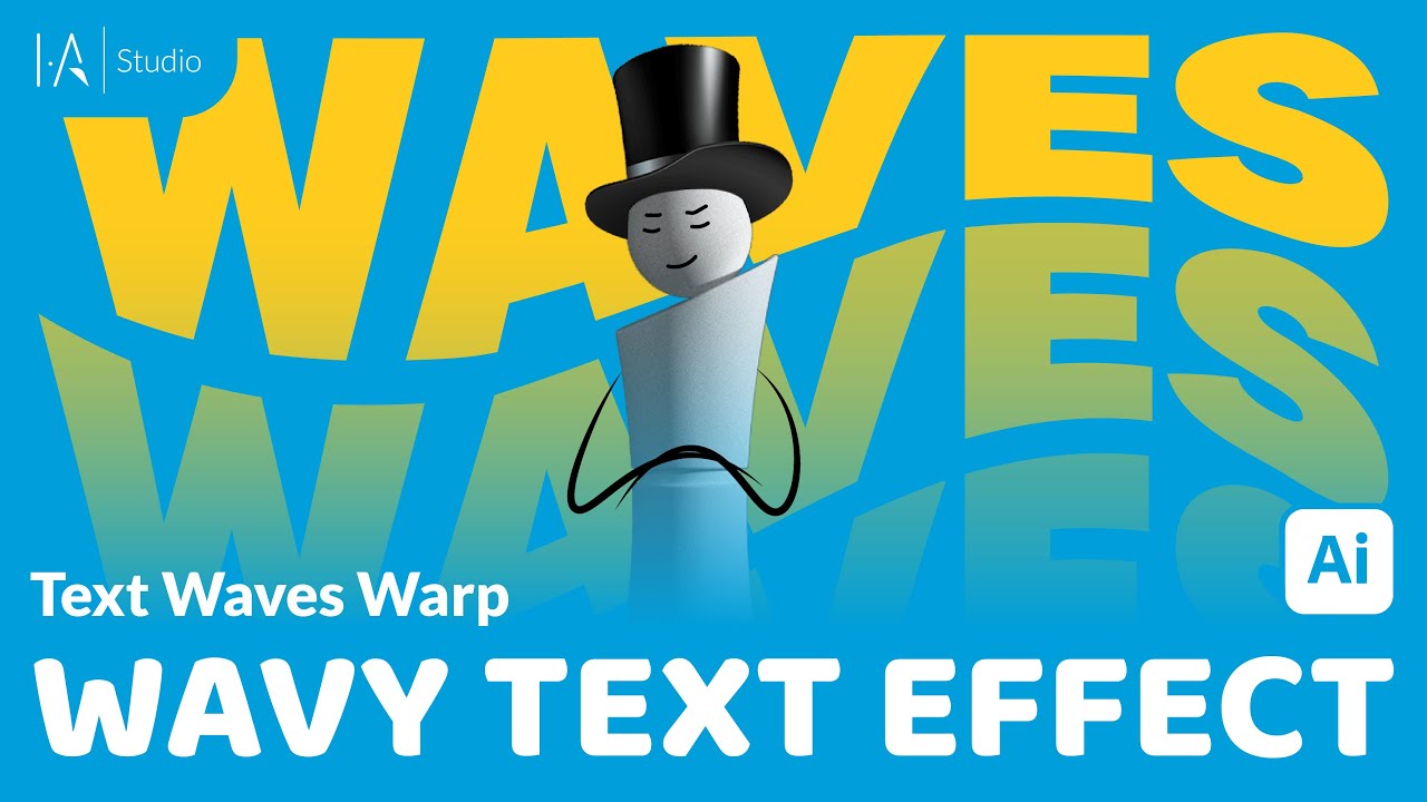 Waves warp text effect - Adobe illustrator tutorial. - YouTube