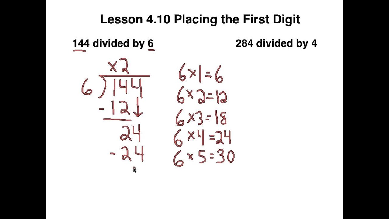 Lesson 4 10 Place First Digit YouTube Lesson 4 10 Place First Digit YouTube