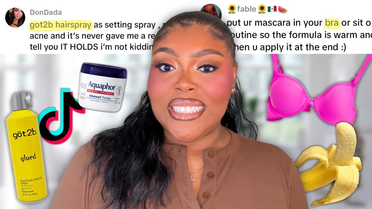 TESTING A FULL FACE OF VIRAL TIK TOK MAKEUP HACKS | This Didn’t End ...